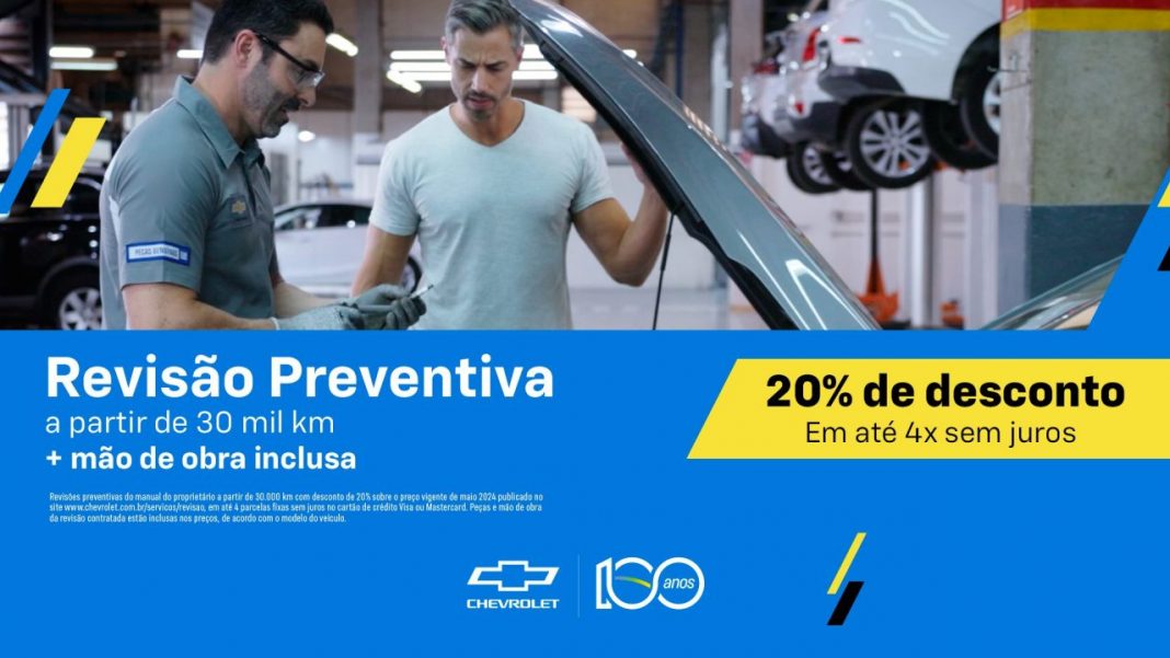Chevrolet oferece revisão com 20% de desconto e parcelamento em 4x sem ...