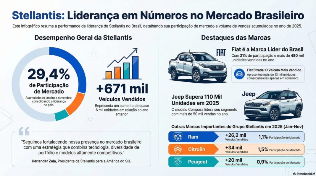 Stellantis fecha 2025 com liderança consolidada no Brasil | Mecânica ...